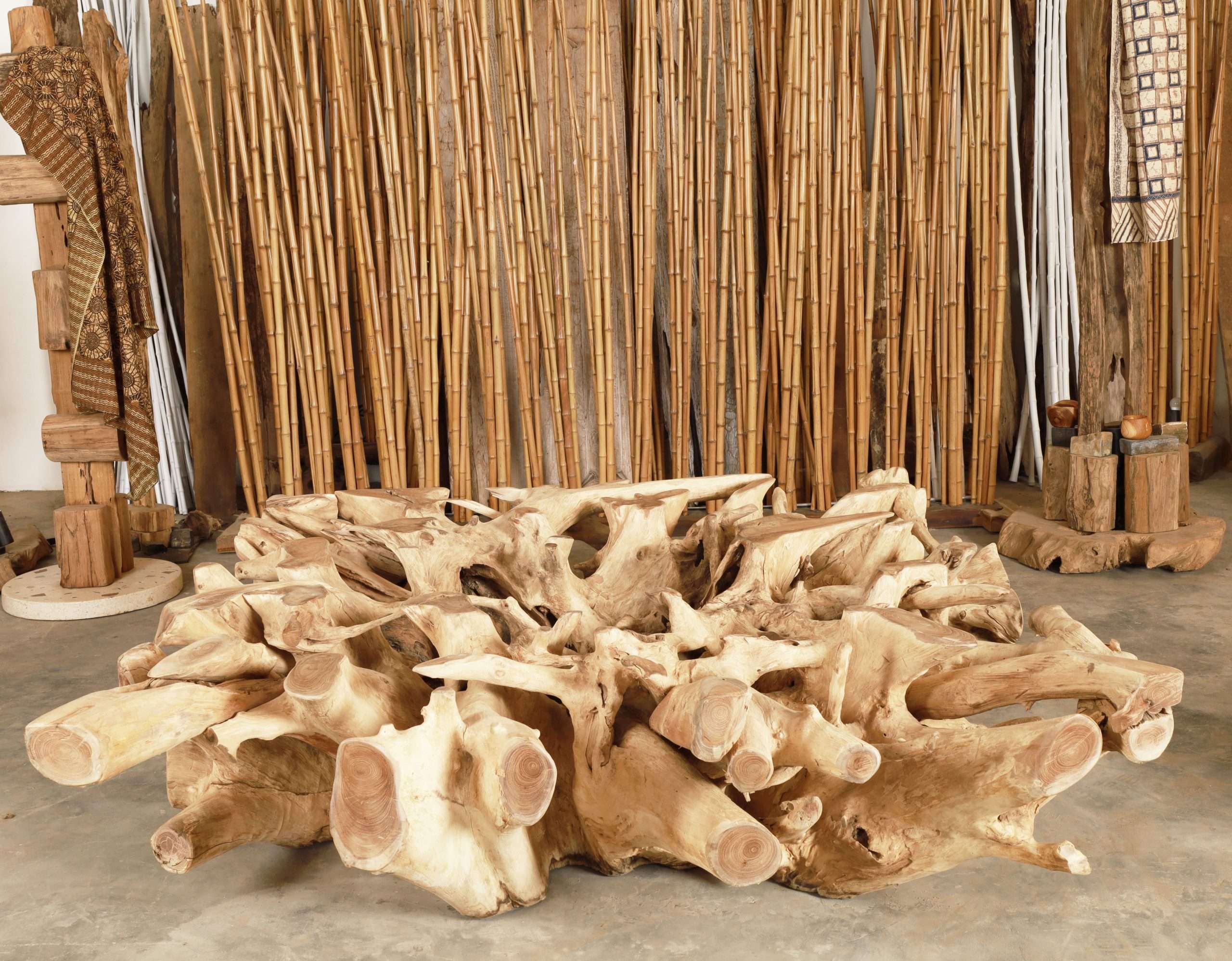 Mega Root Teak Wood Natural Color - Tarita Furniture