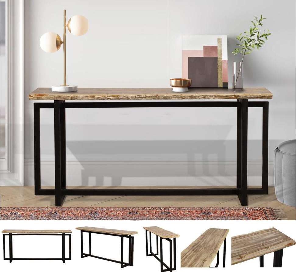 Low Console Petrified Wood - Tarita Furniture