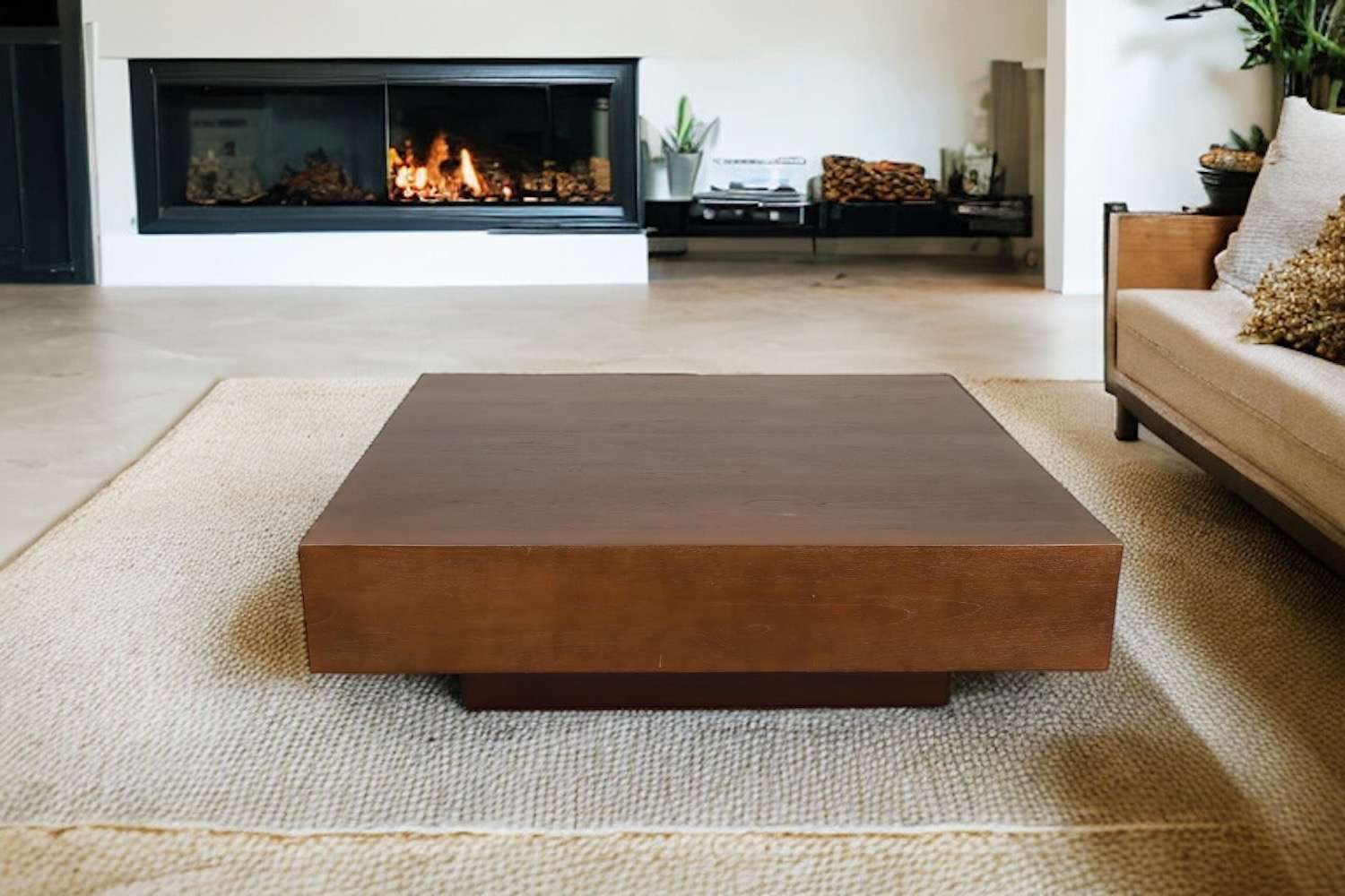 Square Low Coffee Table Reclaimed Teak - Tarita Furniture