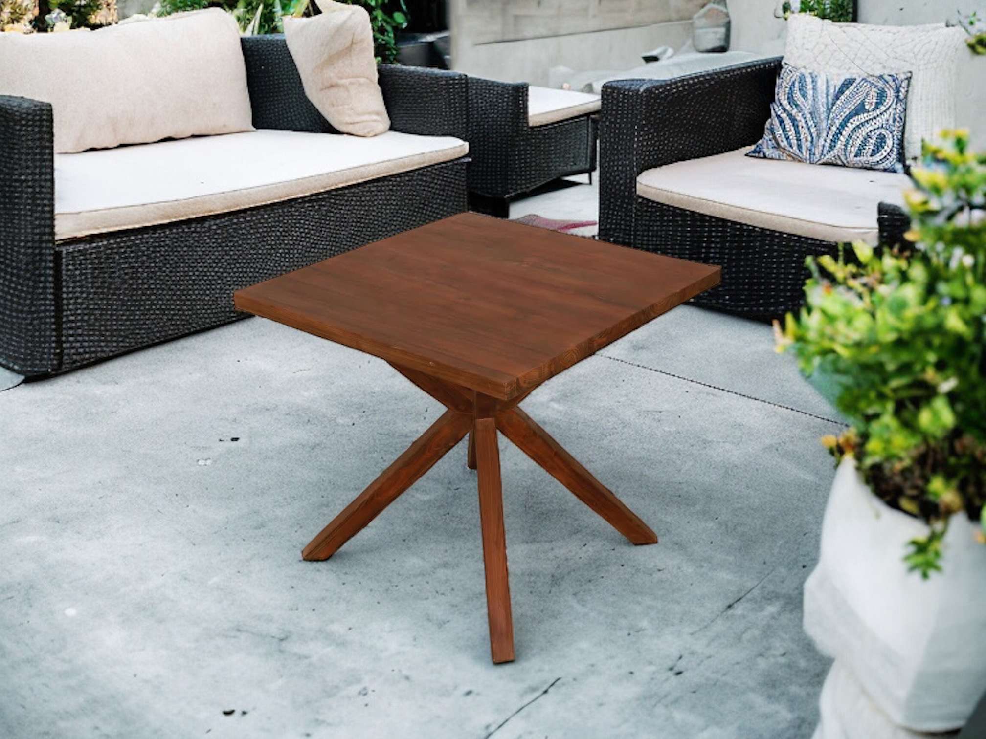 Square Coffee Table Reclaimed Teak - Tarita Furniture