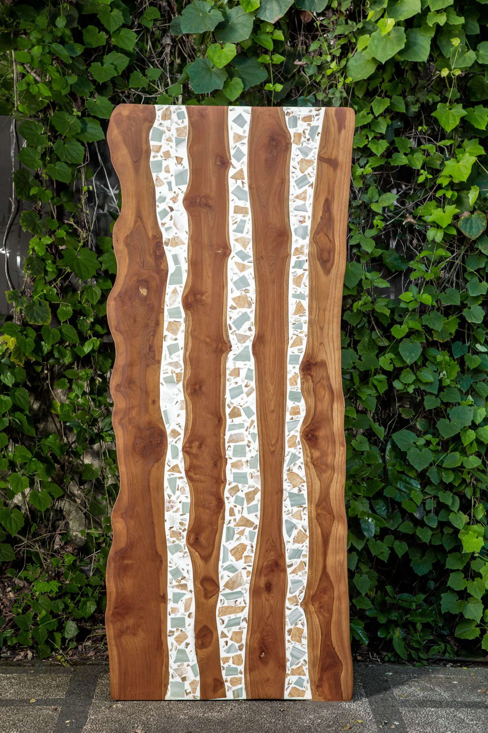 Model Top Table With Prime Terrazzo, Prime Stone And Reclaimed Teak ...