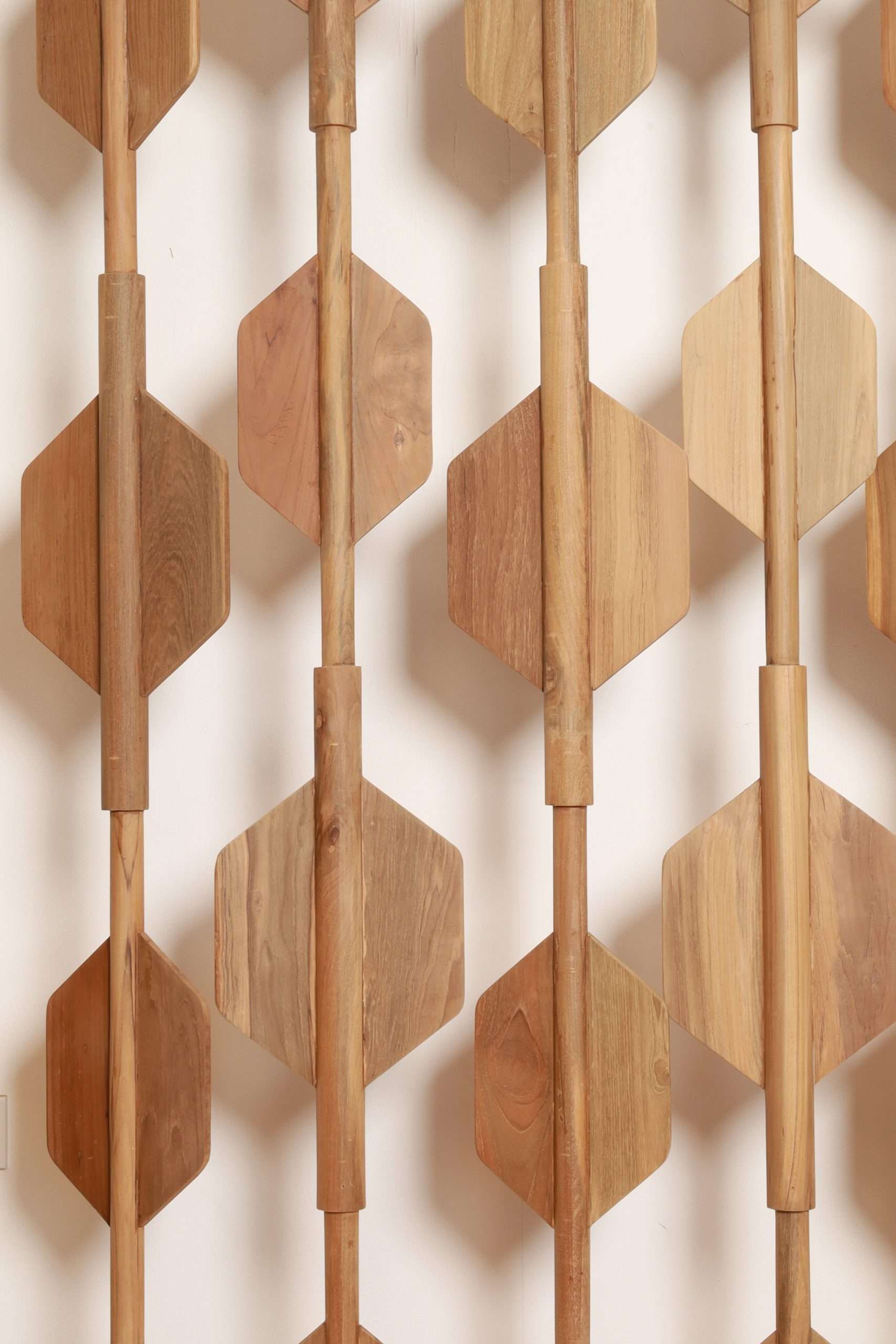 Divider With Diagonal Cut Connection Reclaimed Teak With Iron Ends ...