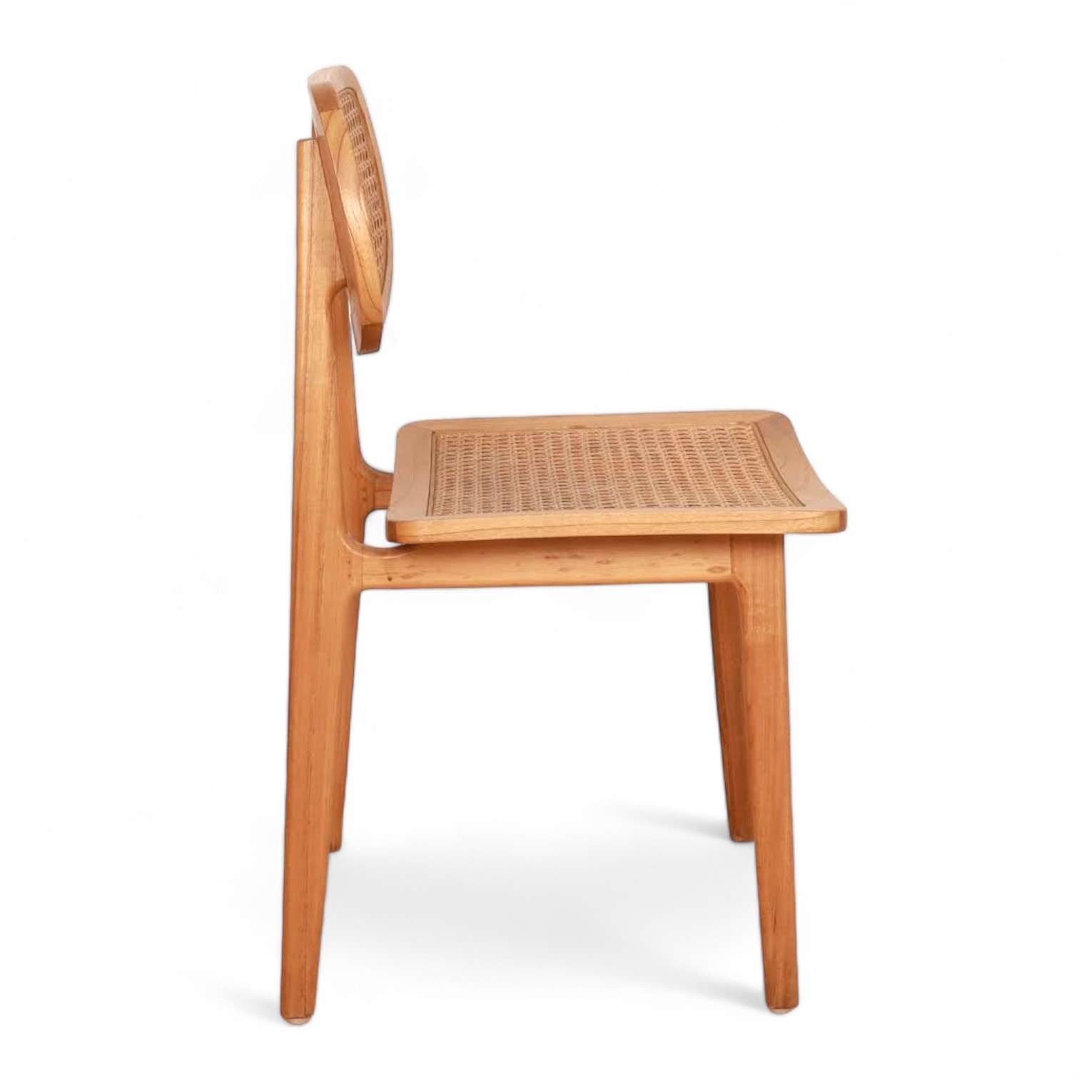 Dining Chair " EGGRO " Round Edge Plantation Teak - Tarita Furniture