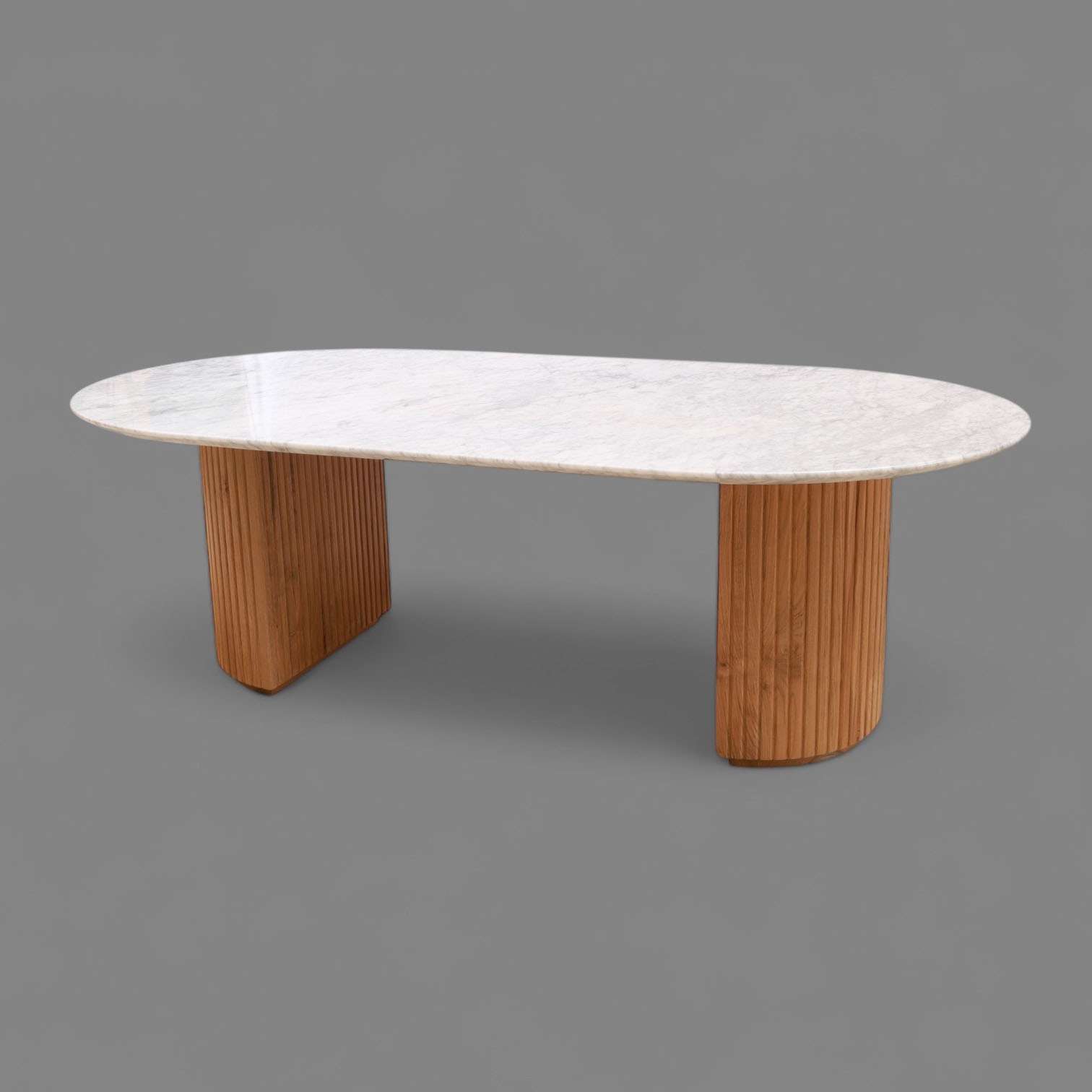 Oval Dining Table " PATIO " With Semicircular Legs Plantation Teak ...