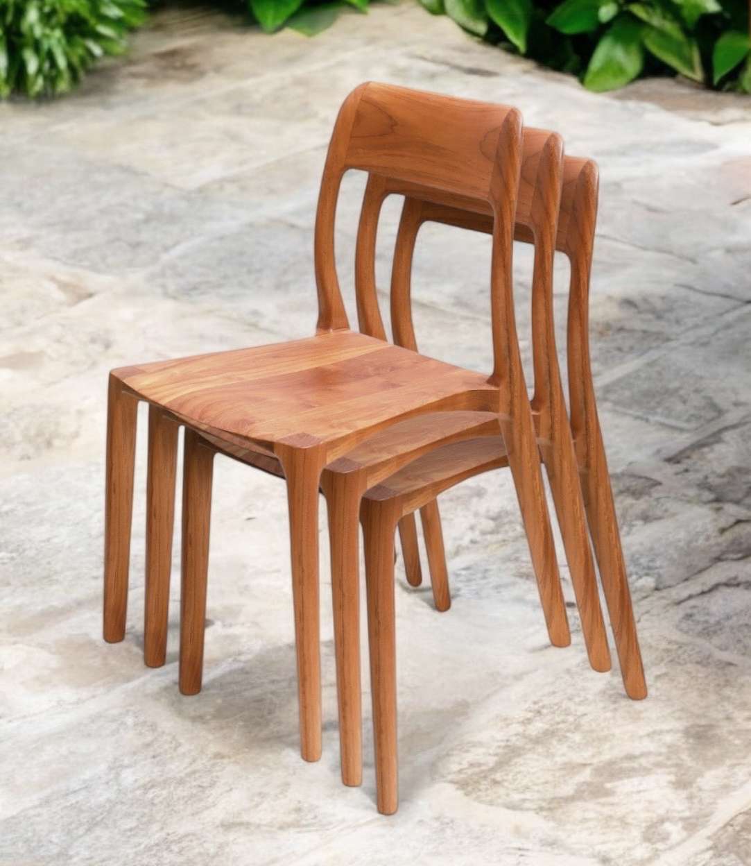 Stacking Chair " MADERA " Plantation Teak - Tarita Furniture